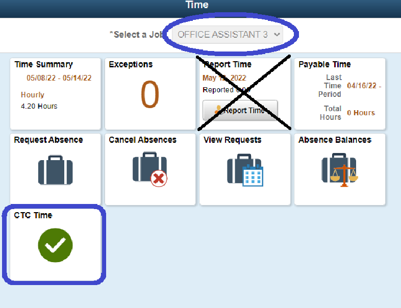 Report Time for Hourly, Student, and Volunteer Employees (CTC Time/Punch) | SPSCC Support